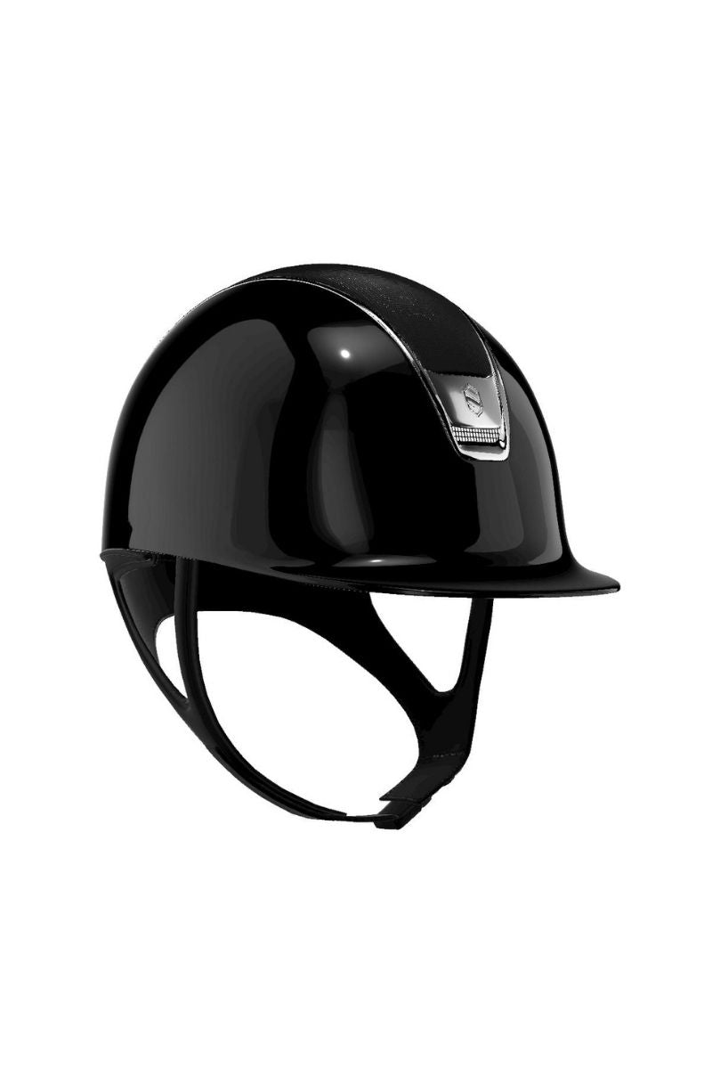 Samshield Shadow Glossy 2.0 Helmet Black with Shimmer Leather Top and ...