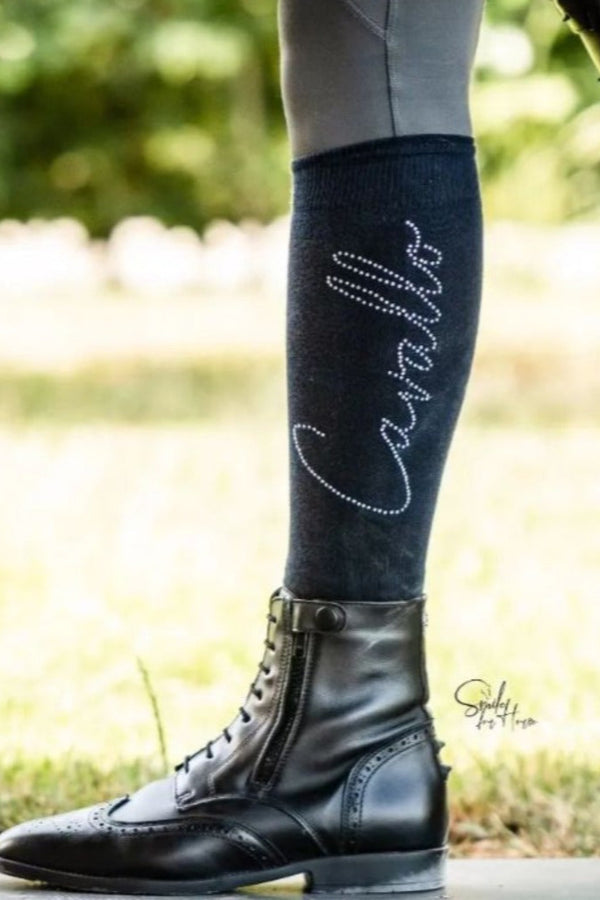 Cavallo Selma Crystal Logo Riding Socks - Horse in the Box