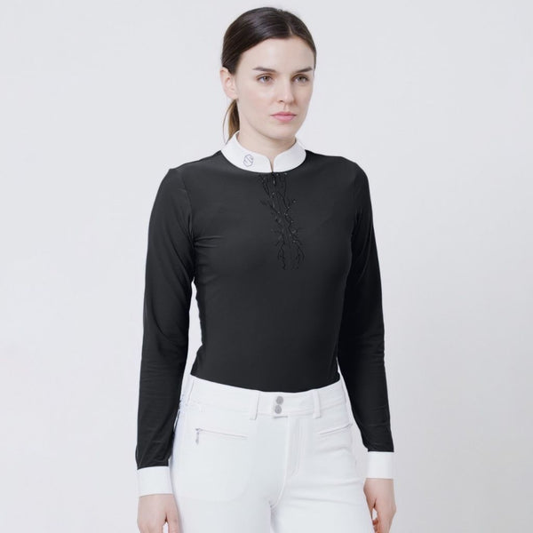 Samshield Loise Crystal Leaf Ladies Long Sleeved Competition Shirt ...