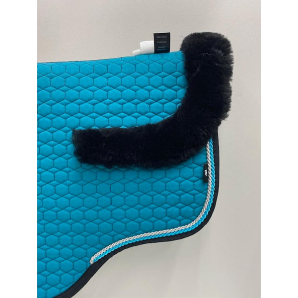 Mattes Eurofit Jump Saddle Pad Teal with Black Sheepskin Trim - Horse ...