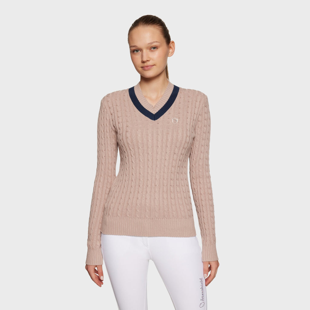 Samshield Lisa Coloured Cable Knit Jumper – Horse in the Box